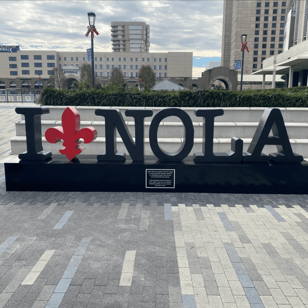 NEW ICONIC SIGNAGE UNVEILED IN SPANISH PLAZA | Downtown New Orleans